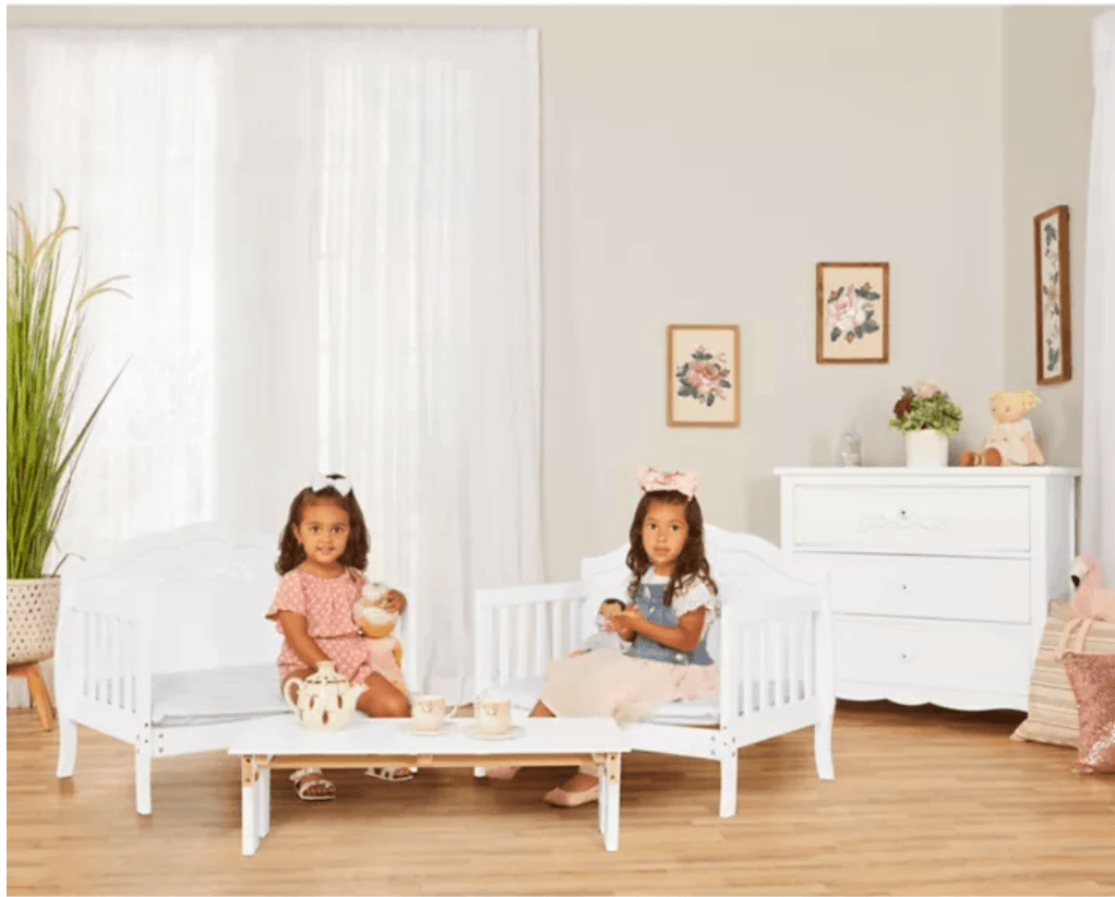 Convertible Toddler Bed in White – The Baby's Room